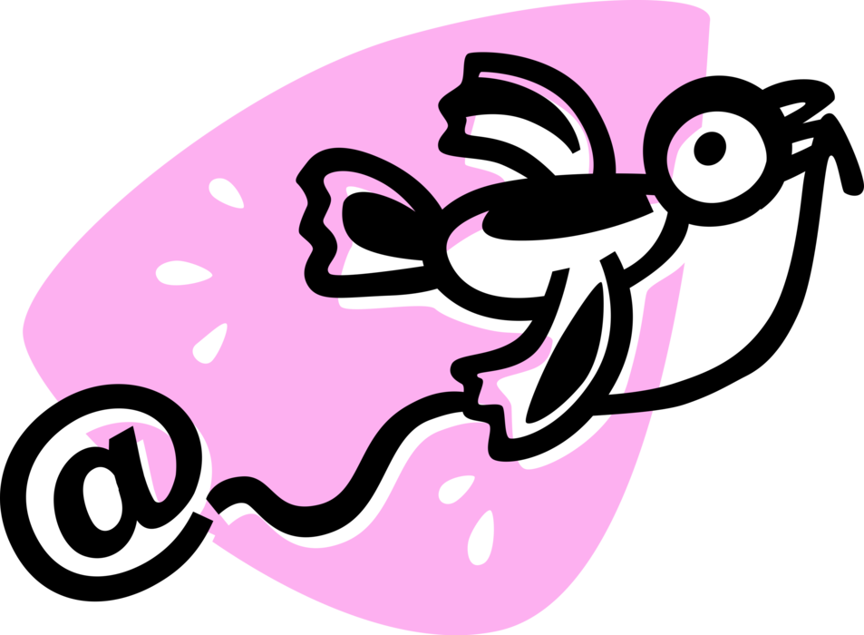 Vector Illustration Of Carrier Pigeon Bird Delivers - Vector ...