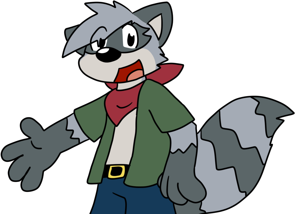 Rodney Raccoon By Loofytehfox - Cartoon - (1024x729) Png Clipart Download
