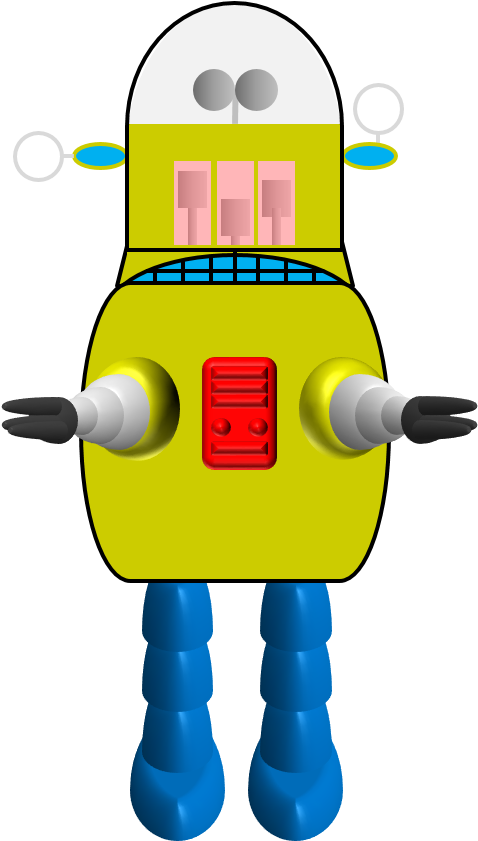 Robby The Robot By Tangentg - Robby The Robot - (491x842) Png Clipart ...