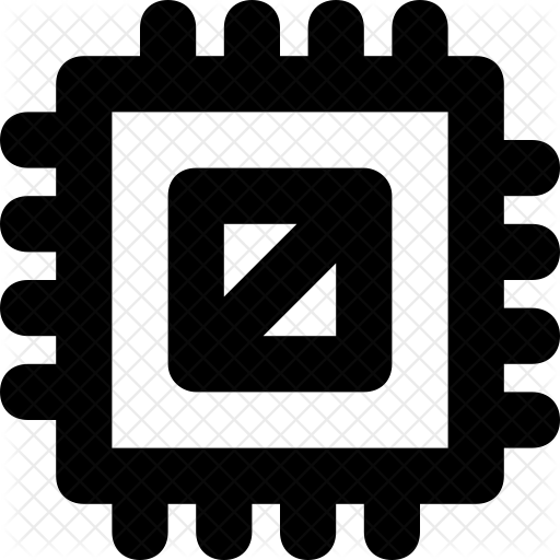 Cpu Chip Icon - Microprocessor - (512x512) Png Clipart Download