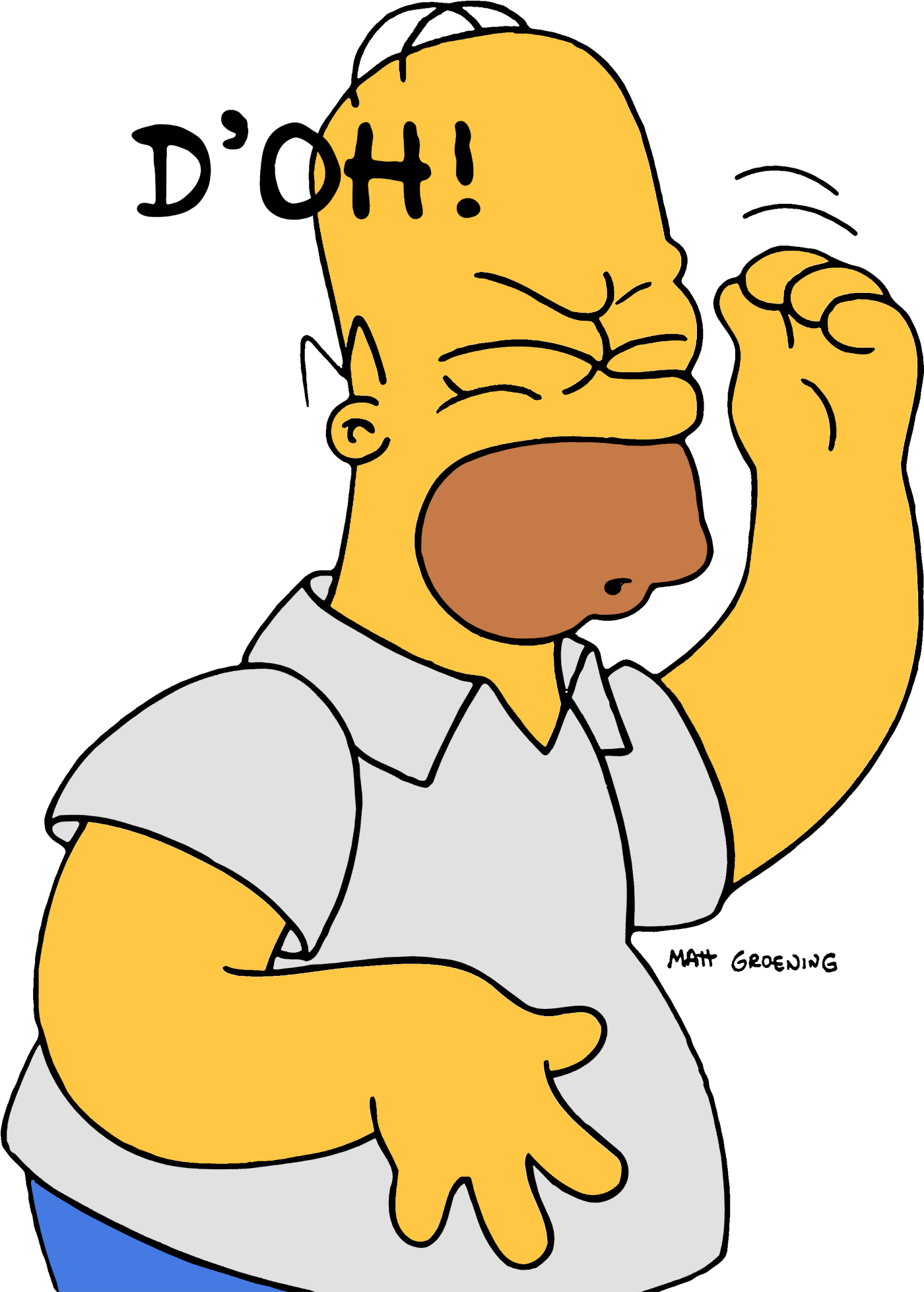 Homer Simpson - - Homer Simpson Doh Png - (1440x1969) Png Clipart Download