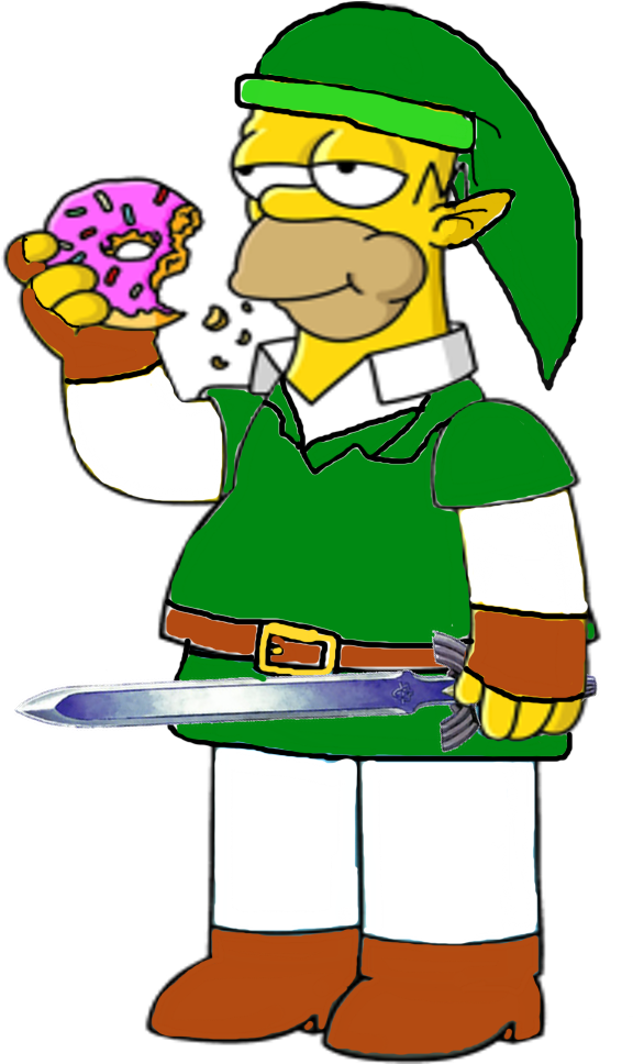 Homer Simpson As Link By Darthraner83 - Simpsons Link - (782x990) Png Clipart Download