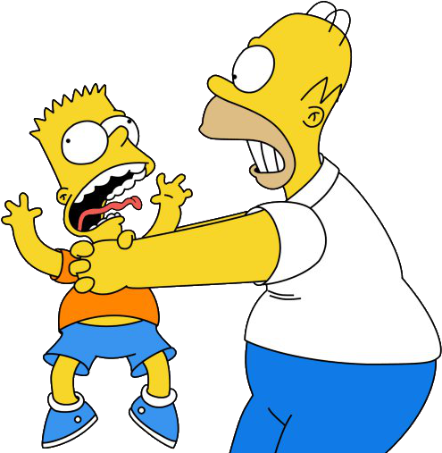 Homer Bart Simpson - Homer Simpson And Bart - (500x513) Png Clipart ...
