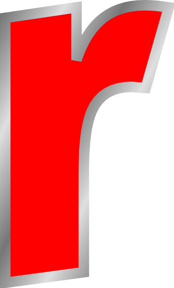 Red R Clip Art At Clker - Clip Art R - (360x593) Png Clipart Download