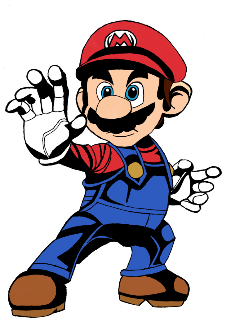 Mario's Brawl Render Reimagined - Cartoon - Full Size PNG Clipart ...