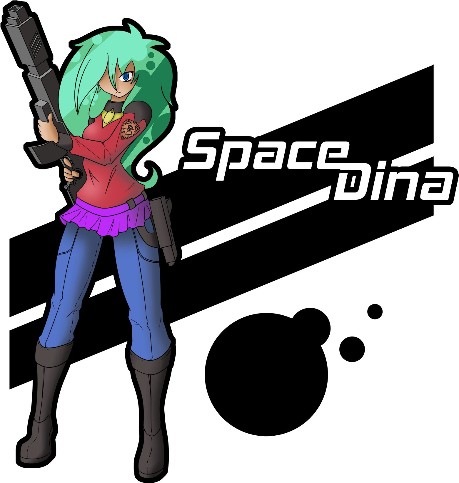 Space Dina By Dkdevil Space Dina By Dkdevil - Cartoon - (1750x1750) Png ...