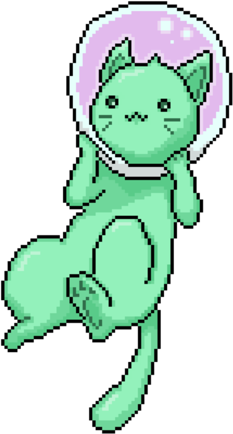 Pixel Space Cat By Nightbreeze123 - Pixel Art - (894x894) Png Clipart ...