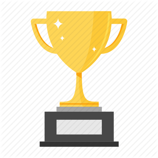 Gold Trophy Illustration Icon - Award Trophy Icon Png - (512x512) Png ...