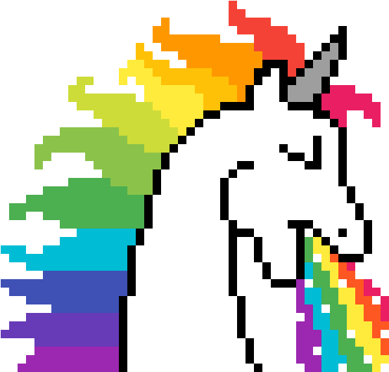 Minecraft Pixel Art Unicorn - (600x600) Png Clipart Download