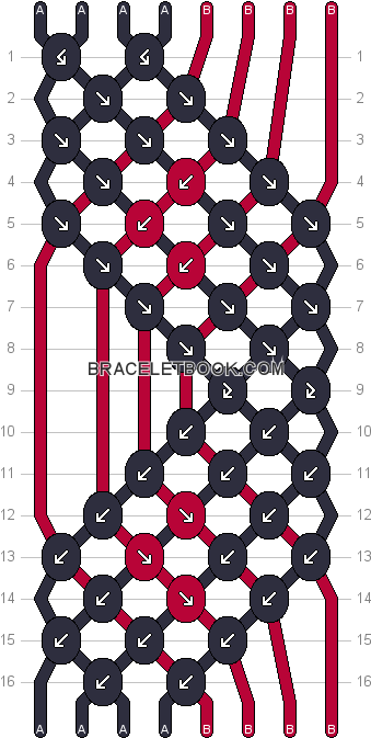 Normal Pattern - Braid Friendship Bracelet Pattern - (354x680) Png ...