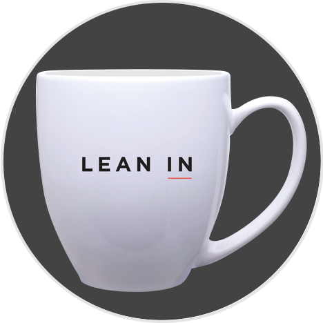 White Coffee Mug With Lean In Logo - Lean In Coffee Mug - (468x468) Png ...