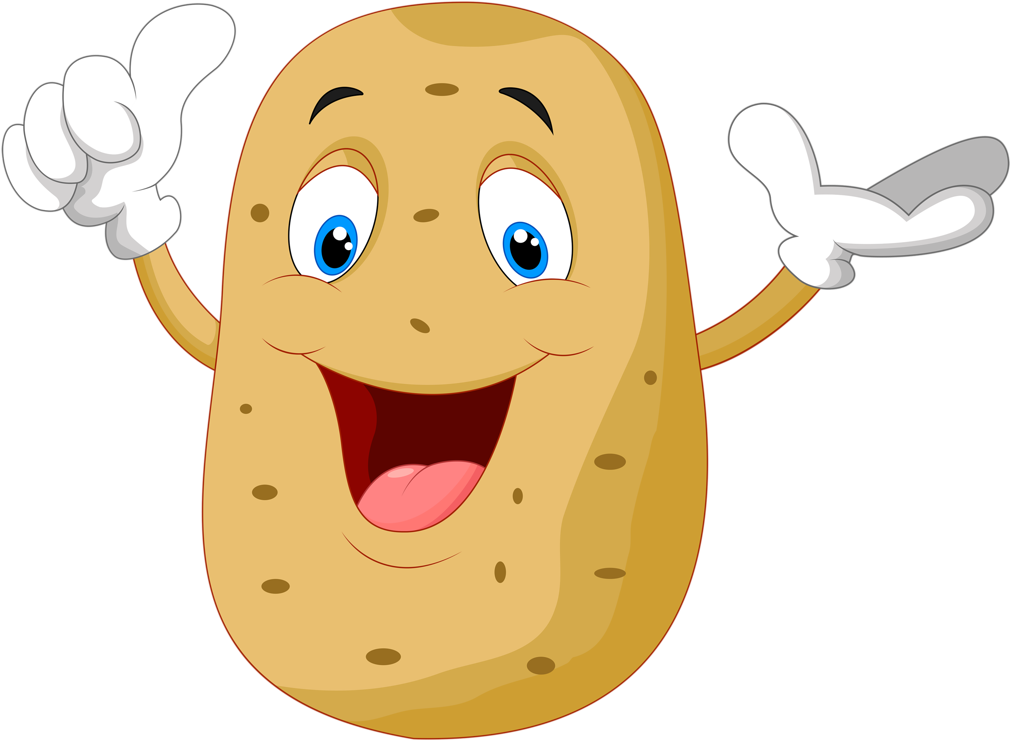Batata - Potato Cartoon - (1024x769) Png Clipart Download
