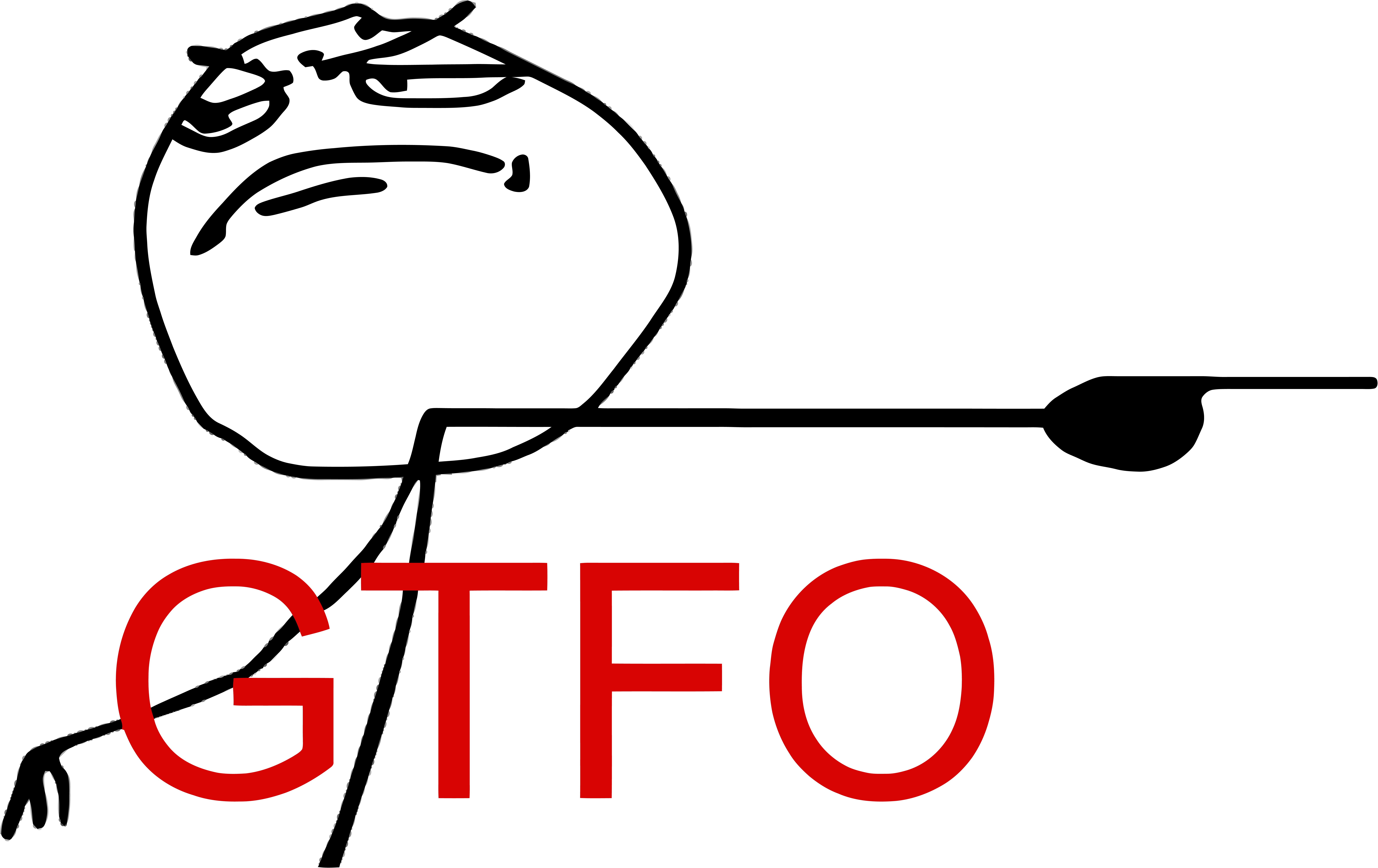 Gtfo Meme Png - (9625x6065) Png Clipart Download