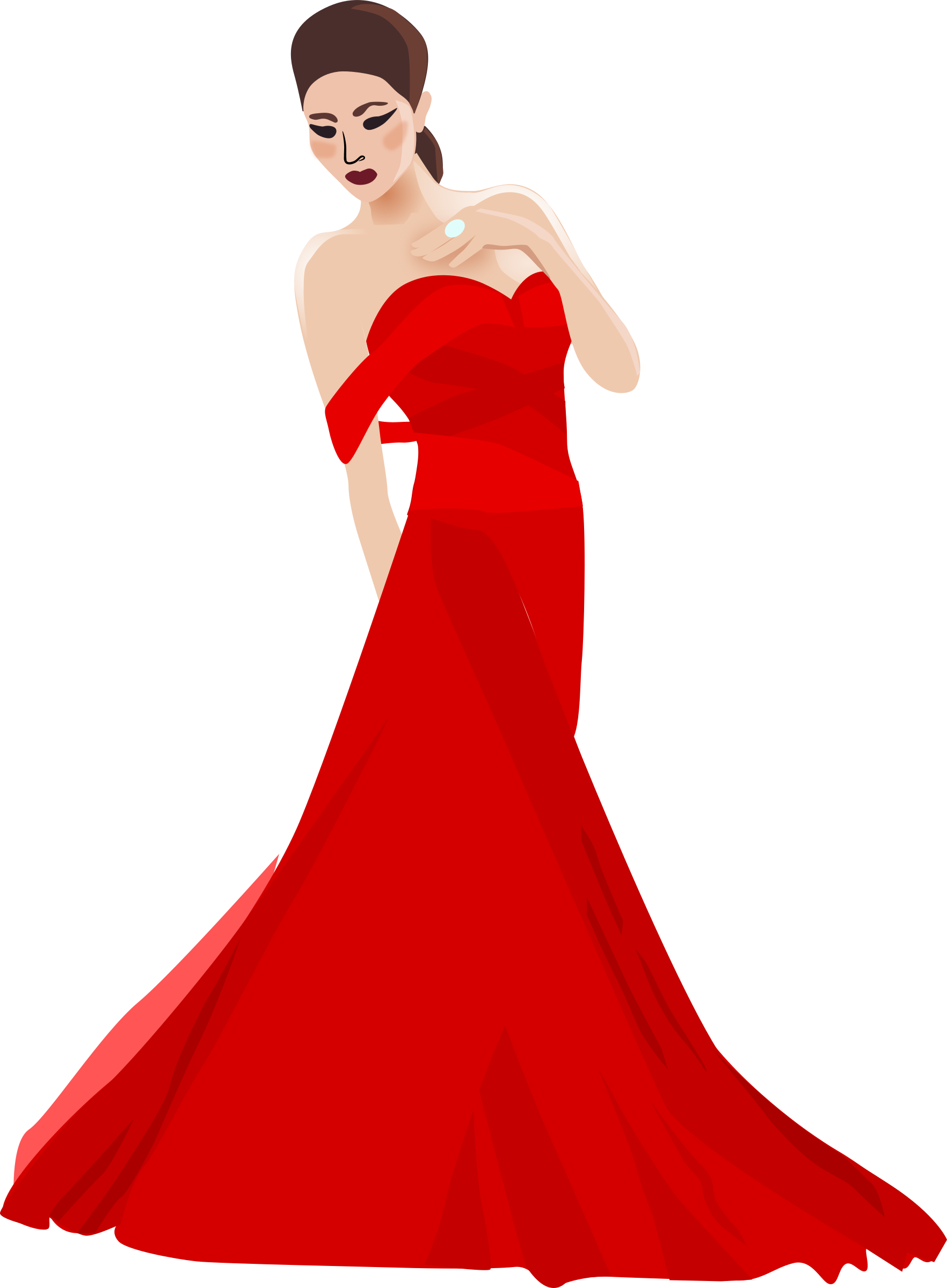 Fancy Woman Clipart - Woman In Fancy Dress Clipart - (1764x2400) Png ...