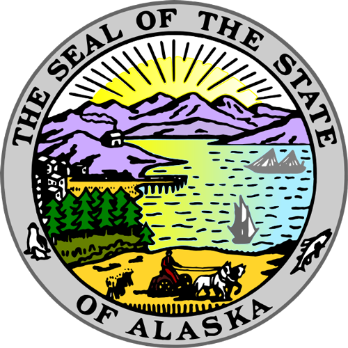 Alaska, Ak State Seal - Seal Of The State Of Alaska - (500x500) Png ...