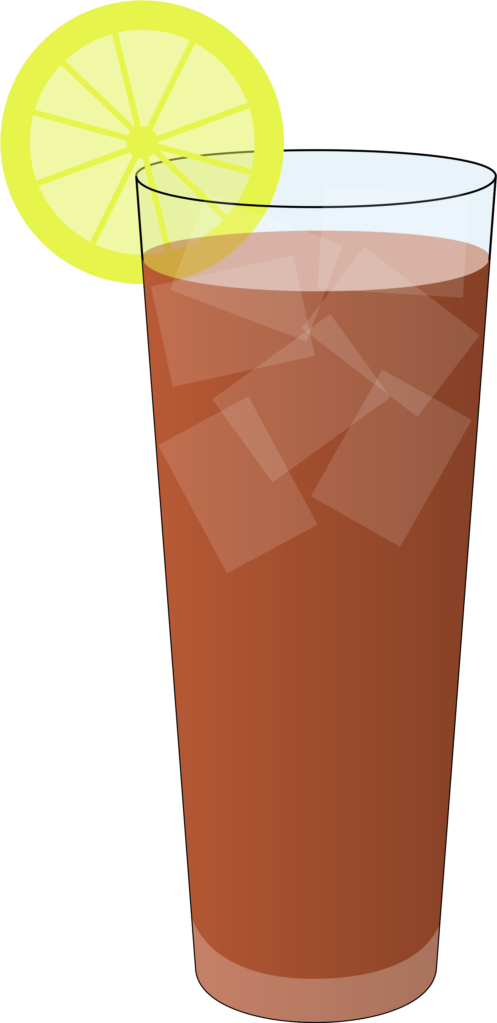 Open - Iced Tea Glass Vector - (2000x3820) Png Clipart Download