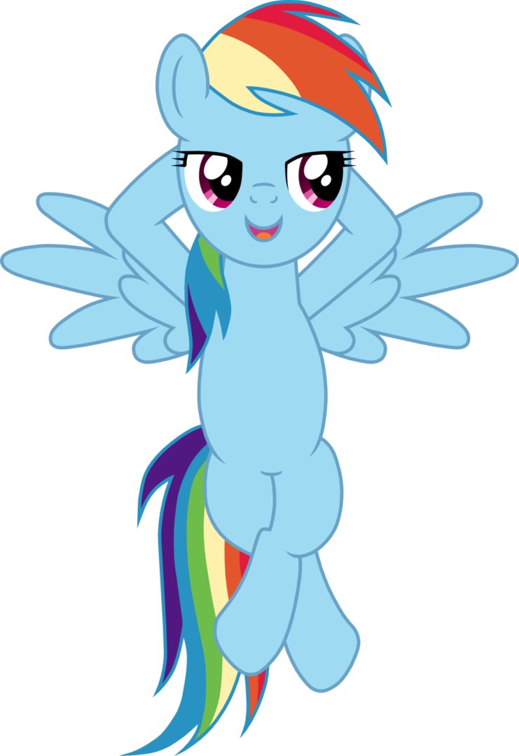 Rainbow Dash Resting By Lightningdashpeg - Cartoon - (741x1079) Png ...
