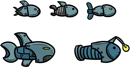 Image - Robot Fish Png - (600x400) Png Clipart Download