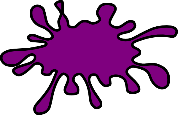 Purple Splat Clipart - (600x388) Png Clipart Download