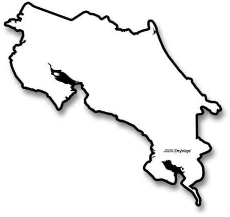 Costa Rica - Map - (480x480) Png Clipart Download