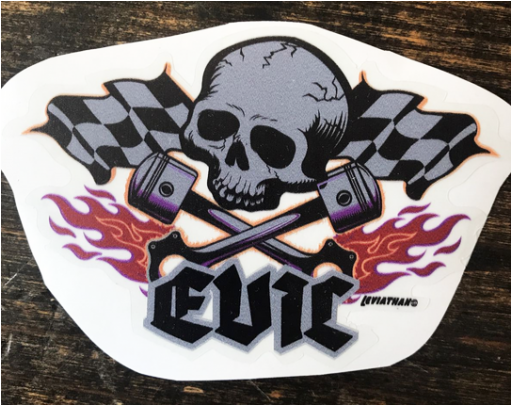 Evil- Sticker - Skull - (510x684) Png Clipart Download