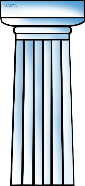 Greek Doric Column - Easy To Draw Pillar - (319x648) Png Clipart Download