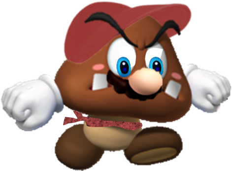 Karate Goomba Mario - Mario As A Goomba - (530x525) Png Clipart Download