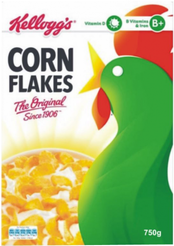 Kellogg's Corn Flakes 750g - Corn Flakes 500g - (500x554) Png Clipart Download