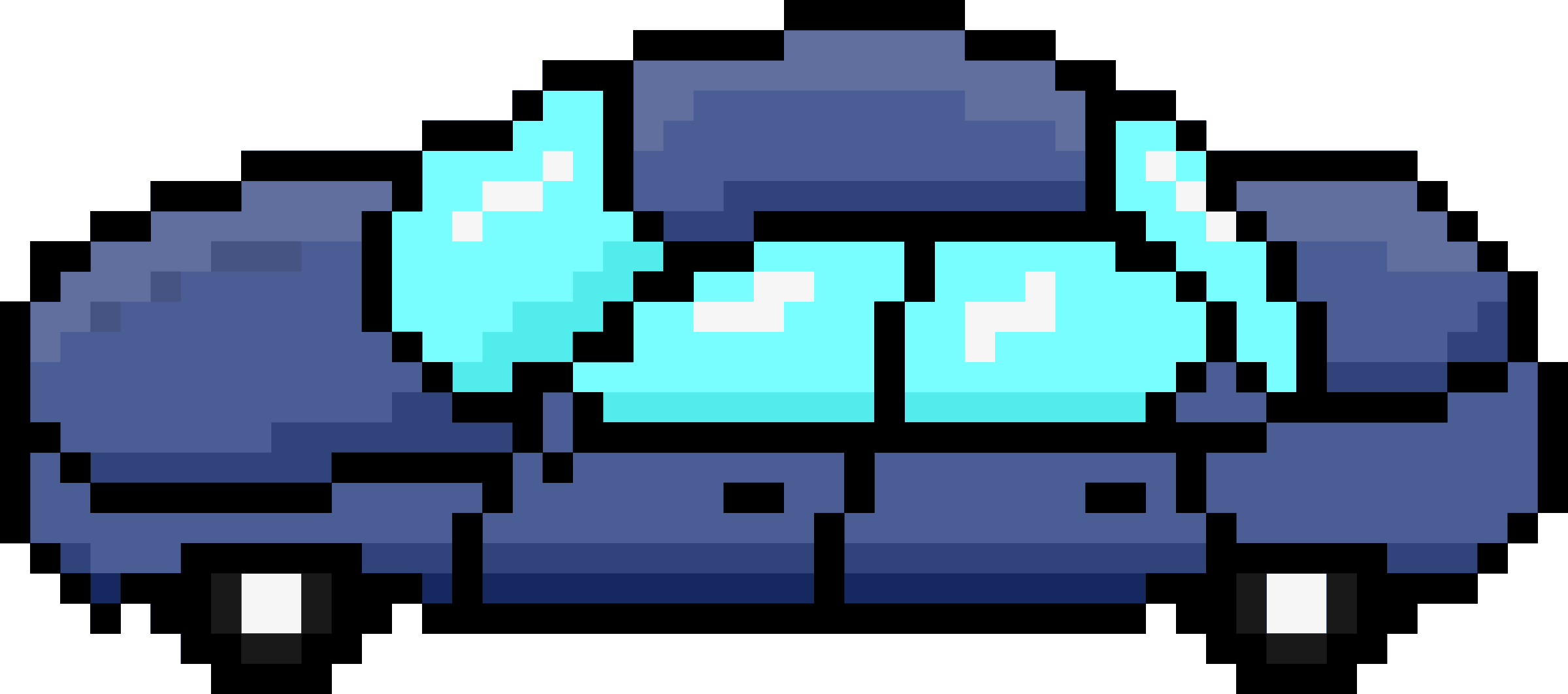 8 Bit Clipart Pixel - 8 Bit Car Png - (2400x1062) Png Clipart Download