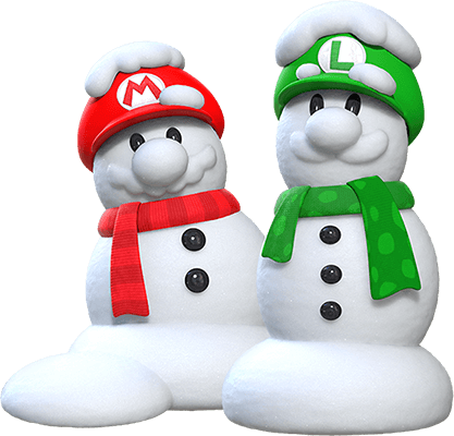 Mario & Luigi Snowmen - Mario And Luigi Snowman - (417x400) Png Clipart ...