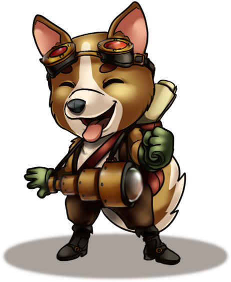 Corgi Punk By Scittykitty - Cartoon - (565x608) Png Clipart Download