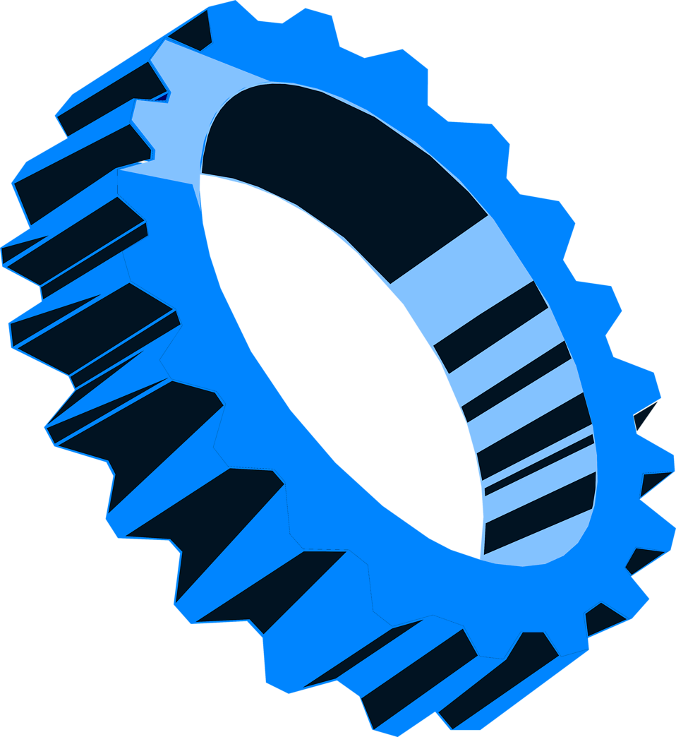 Blue Gear Clipart - Gear Clip Art - (958x1044) Png Clipart Download