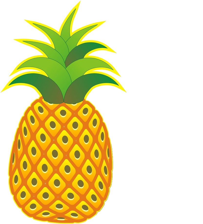Pineapple - Cartoon Pineapple - Pineapple Cartoon - (952x1024) Png ...