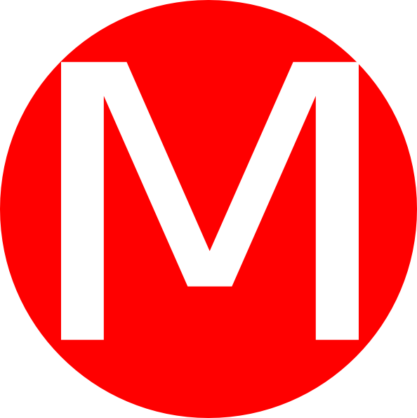 Red Letter M Transparent - (594x595) Png Clipart Download
