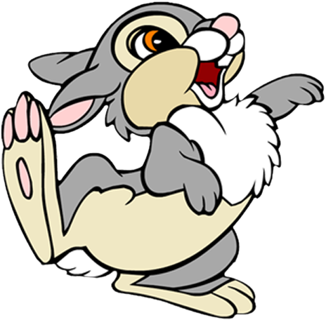 Rabbit Cartoon Clip Art Cliparts - Thumper Transparent Background ...