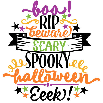 Halloween Word Art Svg Scrapbook Cut File Cute Clipart - Halloween Word ...