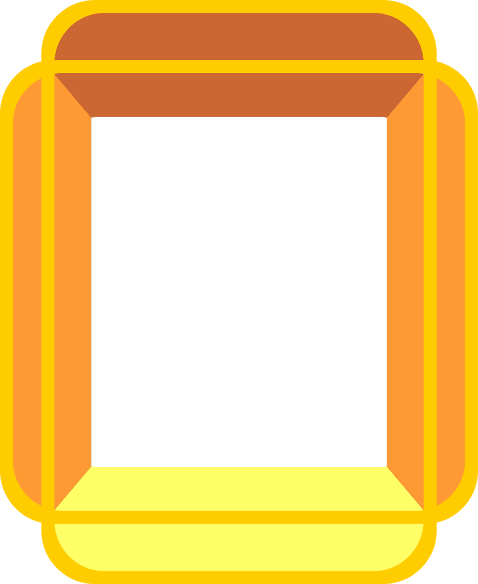 Blank Picture Frames Clip Art - 3d Frame Png - (958x1171) Png Clipart ...