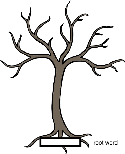Word Tree Template - Tree With Branches Drawing - (480x595) Png Clipart ...