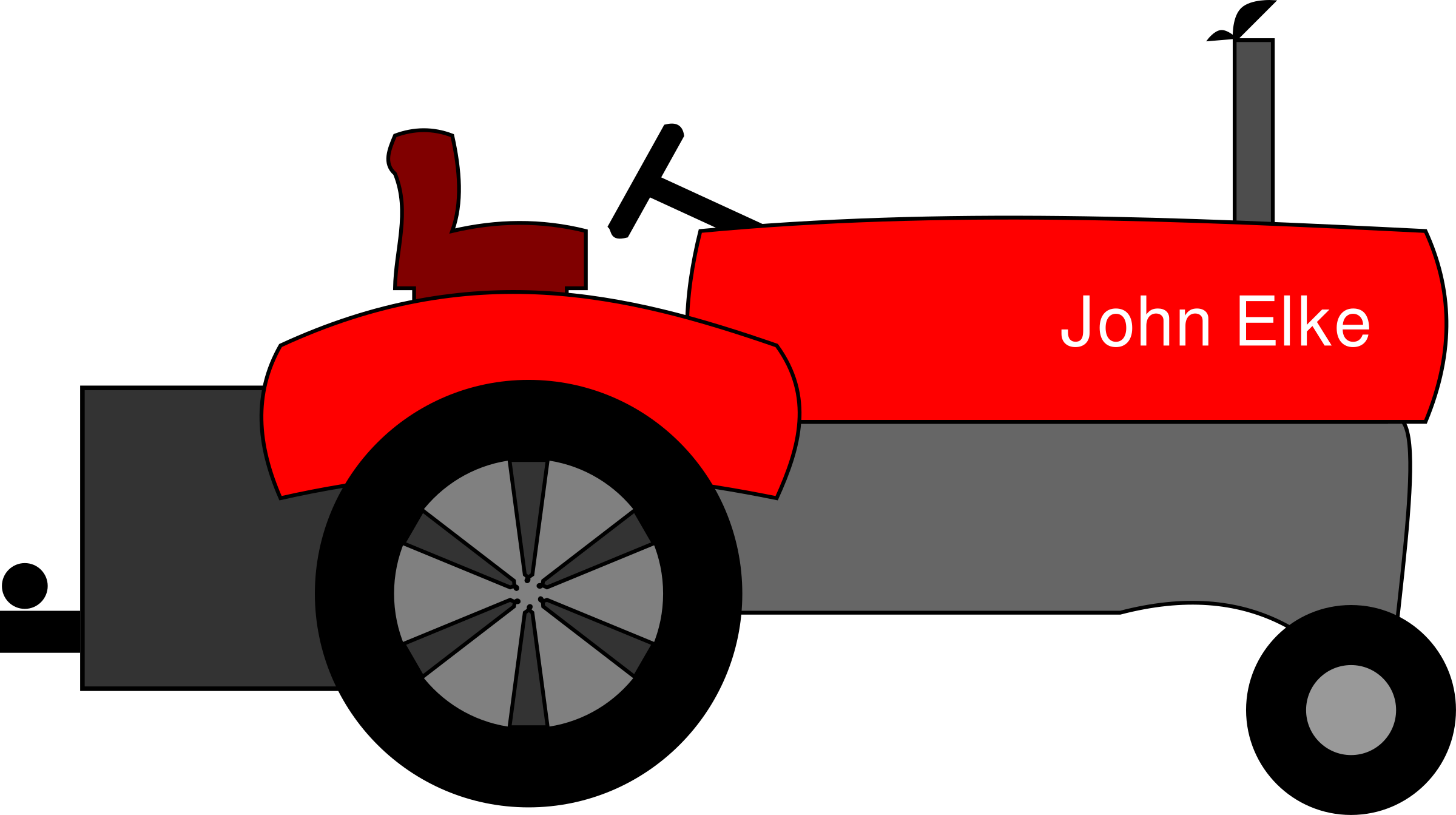Tractor - Farm Cartoon Car Png - (2400x1343) Png Clipart Download