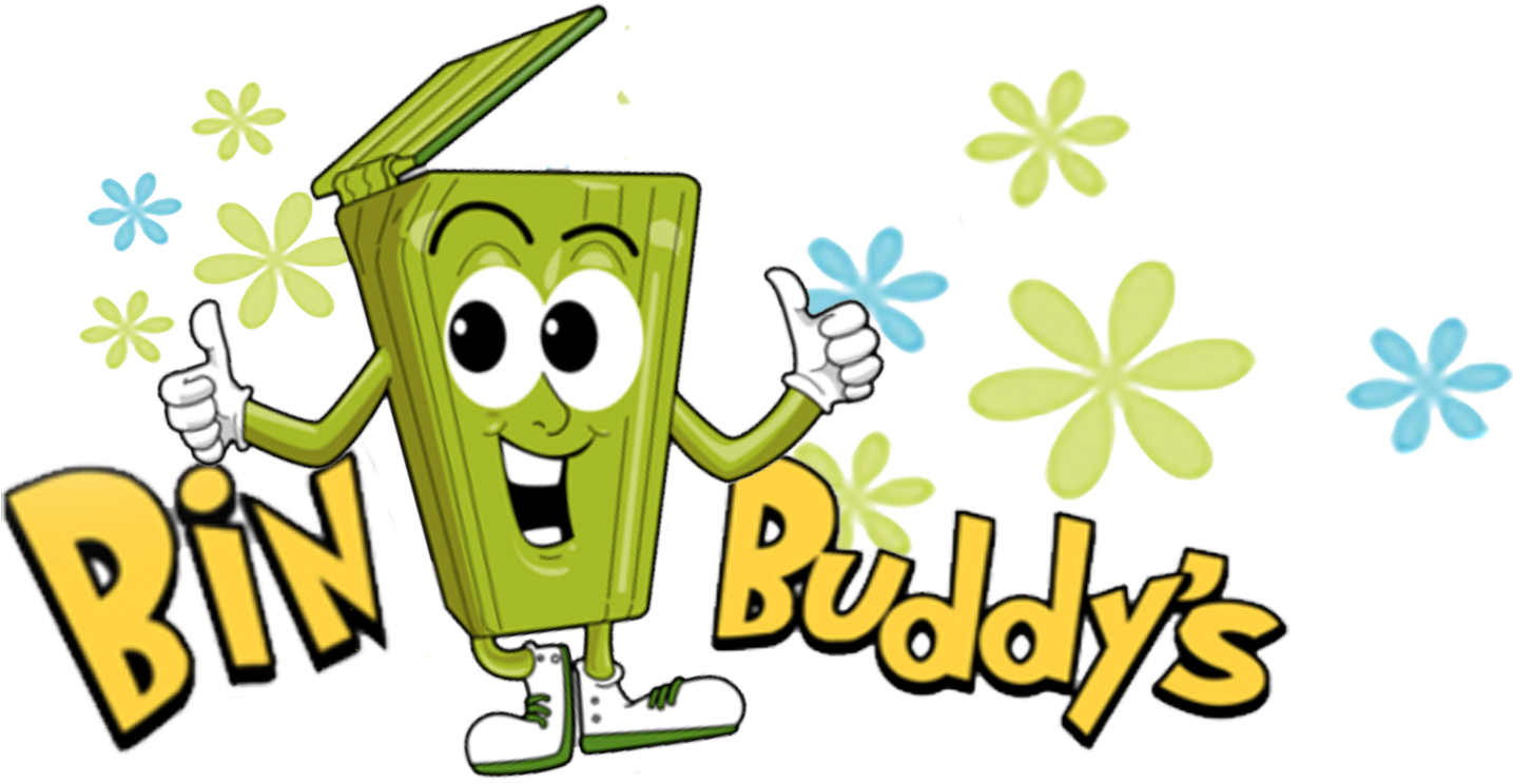 Bin Buddy's Home - Green Bin - (1601x743) Png Clipart Download