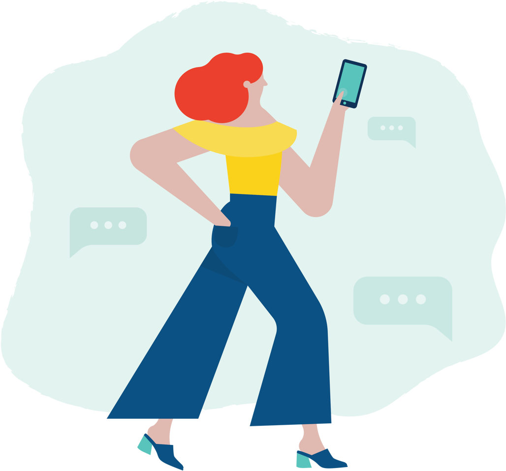 E23b85a40935c6fc Texting Illustration 01 - Illustration - (1600x1168 ...