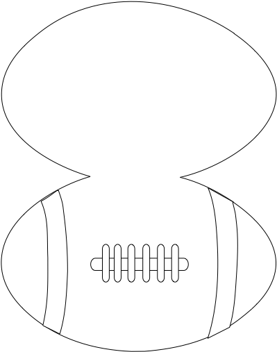 Frantic Stamper Happenings - Football Shaped Card Template - (431x539 ...