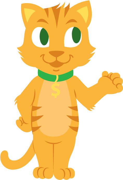 All My Money Cash Cat - Cartoon - (479x696) Png Clipart Download