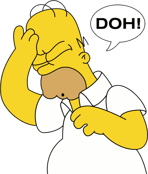 Thanks For The Catch - Homer Simpson Doh Sound - (492x578) Png Clipart ...