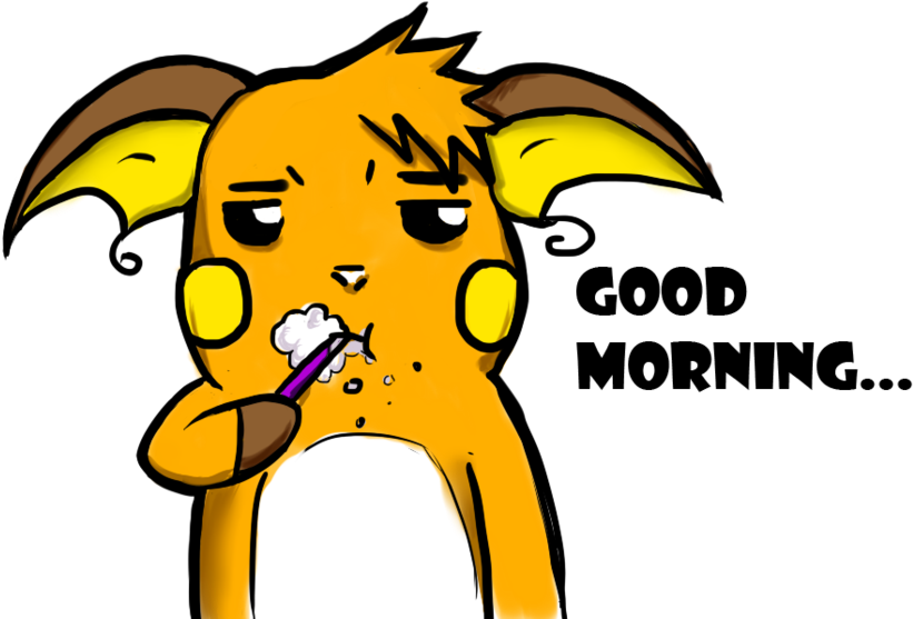 Good Morning By Boorza - Pokemon Good Morning - (900x619) Png Clipart ...