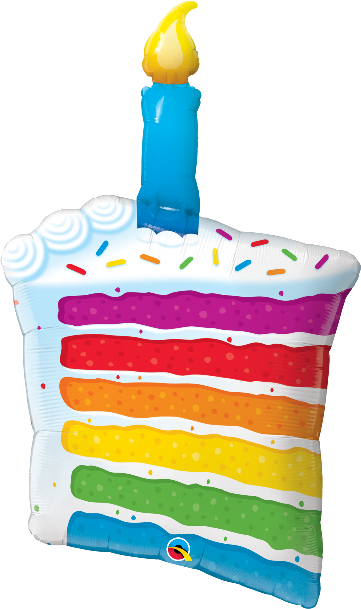 Rainbow Birthday Cake Clipart - (1203x2048) Png Clipart Download