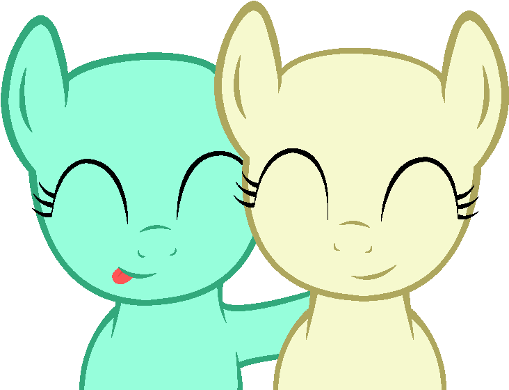 My Little Pony Base - Mlp Base Two Ponies Friends - (770x570) Png Clipart Download