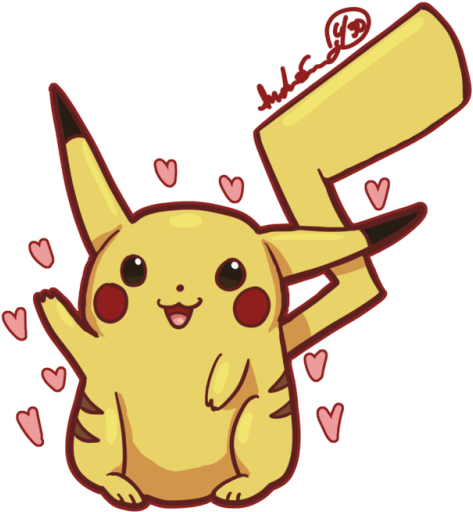 Drawn Pikachu Excited - Pikachu - (500x540) Png Clipart Download