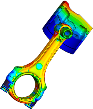 Connecting Rod And Piston Fea - Graphic Design - (333x384) Png Clipart ...