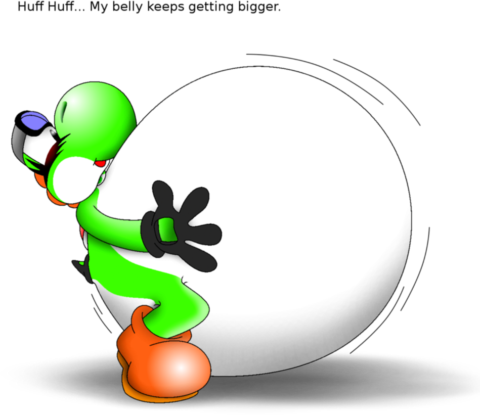 Fat Yoshi Belly Inflation Clipart - Look The Yoshi Inflation ...